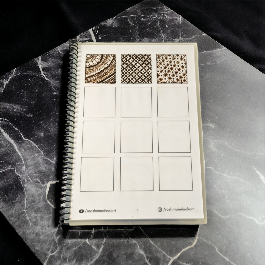 Henna Reusable Mehndi Practice Book | Roshni's Mehndi Art