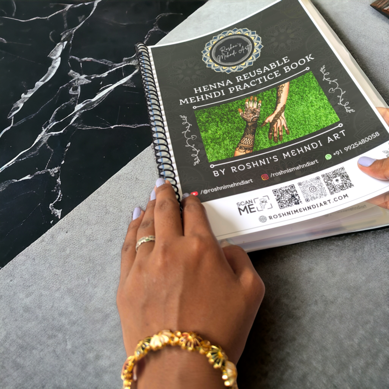 Henna Reusable Mehndi Practice Book | Roshni's Mehndi Art