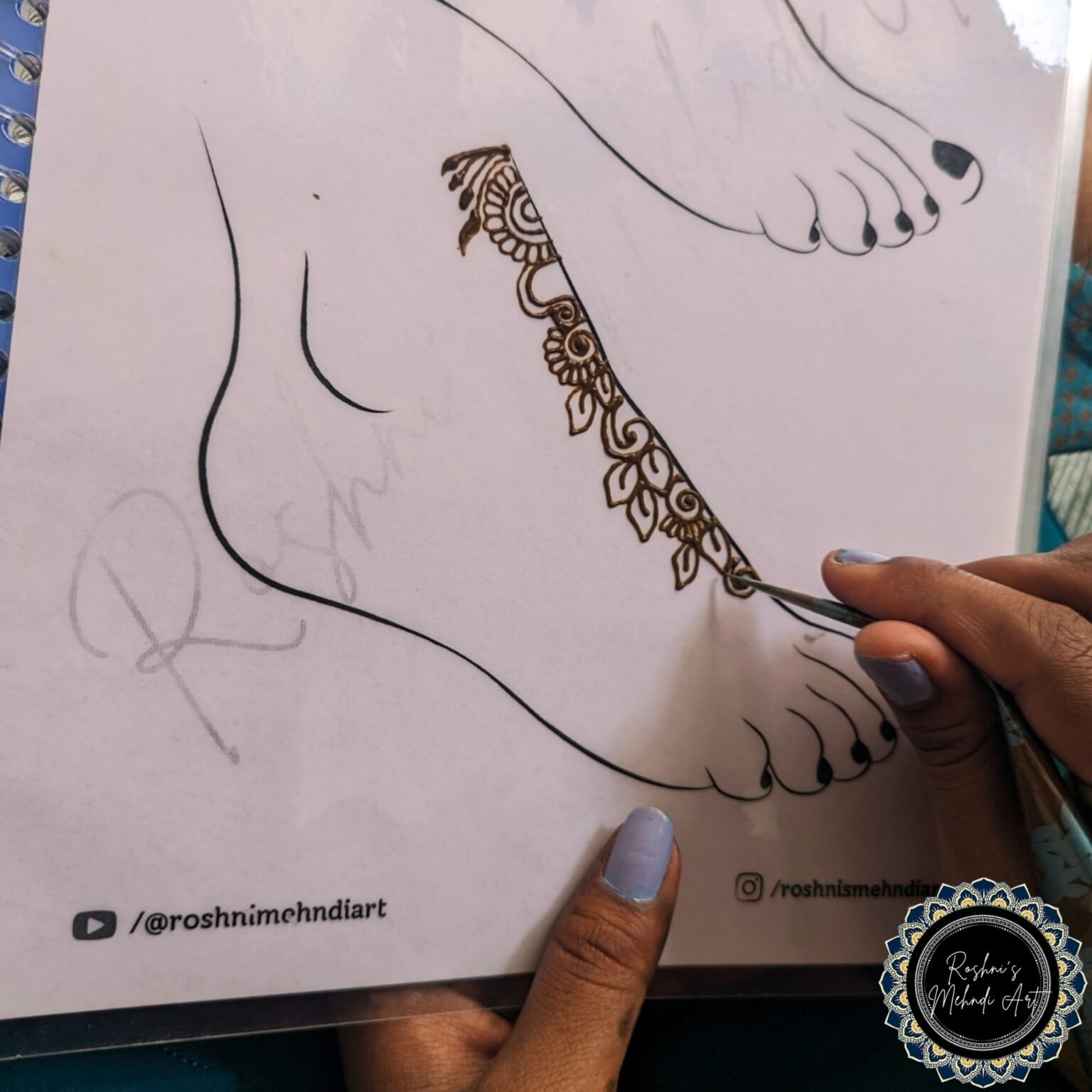 Henna Reusable Mehndi Practice Book | Roshni's Mehndi Art