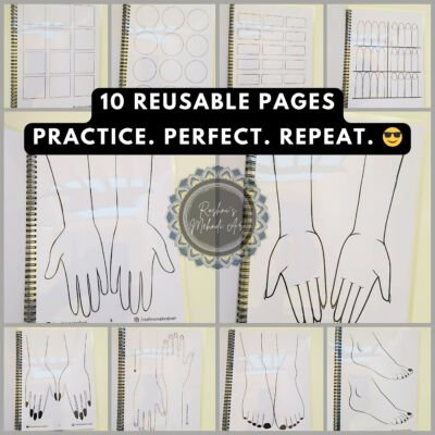 Henna Reusable Mehndi Practice Book | Roshni's Mehndi Art