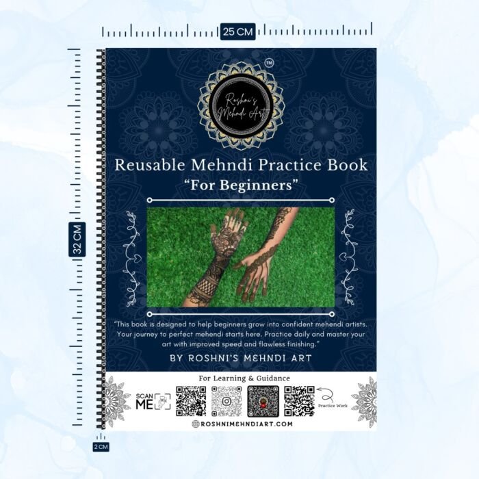 Henna Reusable Mehndi Practice Book | Roshni's Mehndi Art